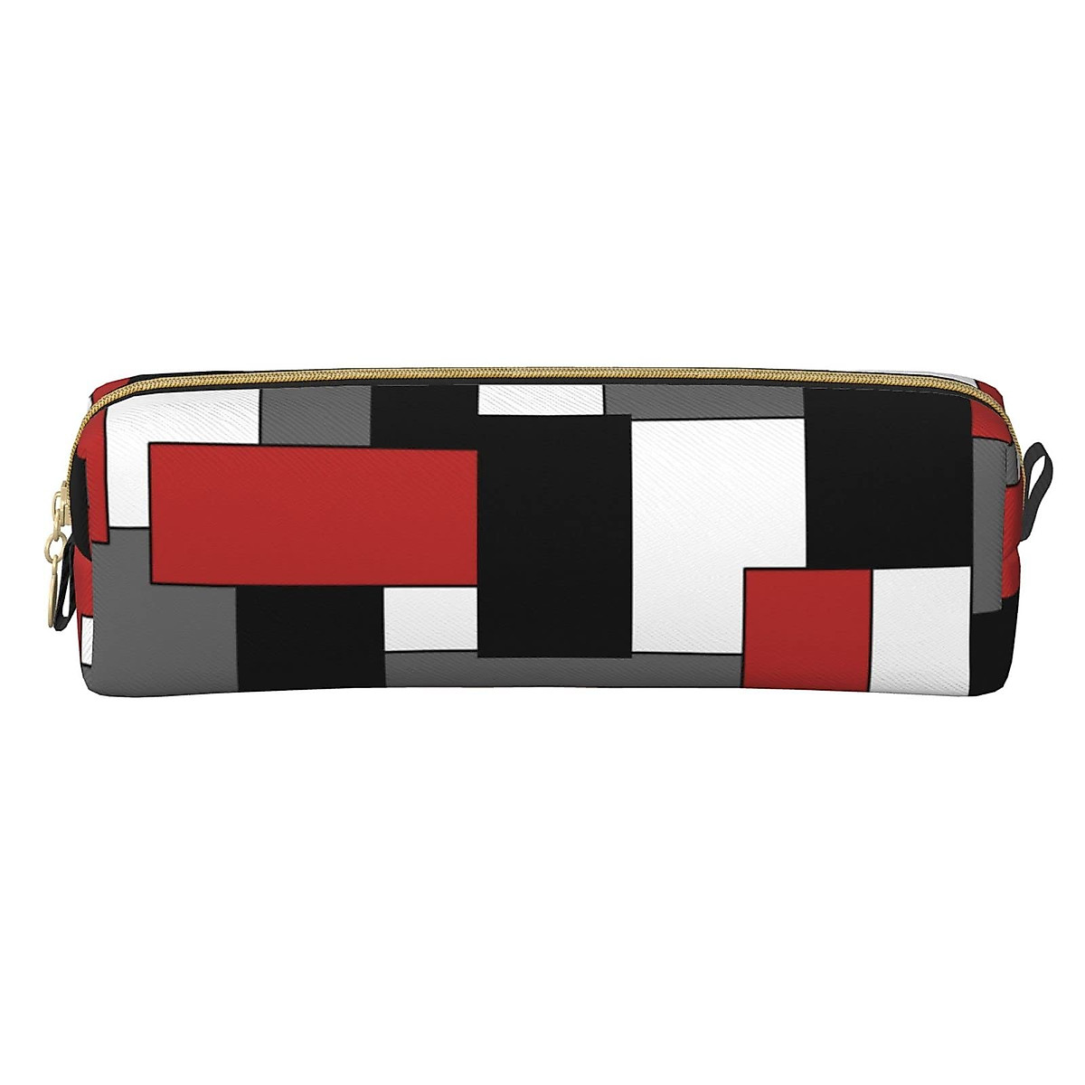 IMPCOKRU Small Pencil Bag Study Pencil Bag Key Pouch,Red Black and Gray Plaid,Stationery Storage Pencil Case for School Office Travel