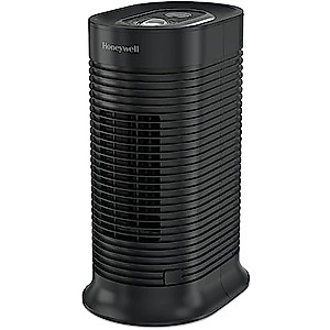 Honeywell AllergenPlus HEPA Tower Air Purifier, Airborne Allergen Reducer for Small Rooms (75 sq ft), Black - Wildlfire/Smoke, Pollen, Pet Dander, and Dust Air Purifier, HPA060