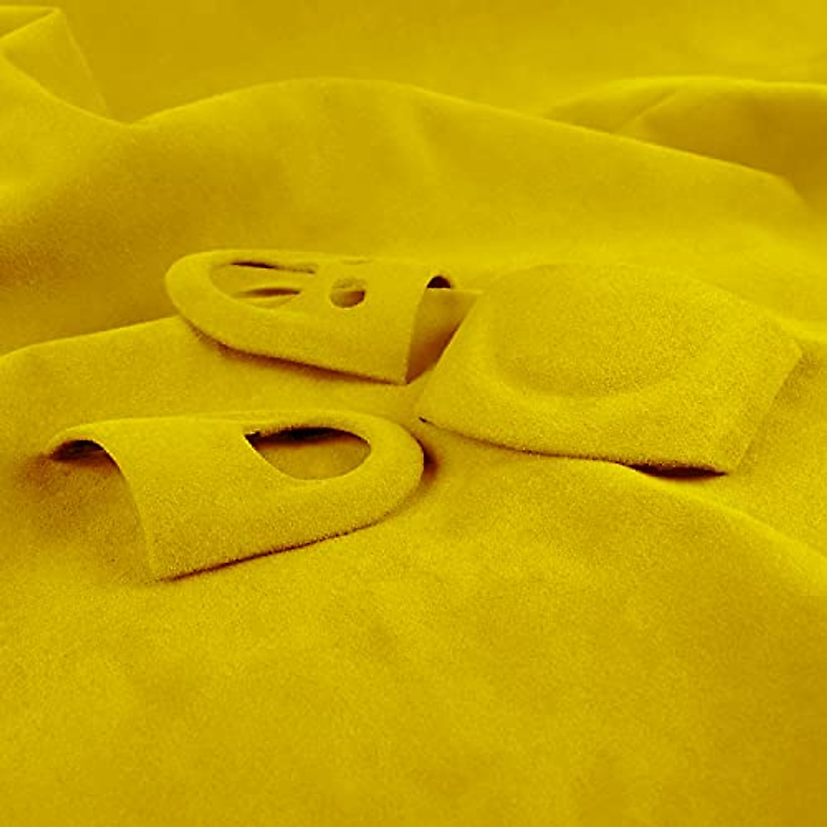 Toworldit Alcantara Steering Wheel Button Trim Cover Compatible with BMW Mini Cooper R50 R52 R53 R55 R56 R57 R58 R59 R60 R61 (Yellow)