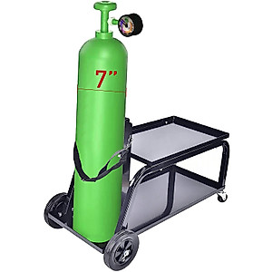 Universal MIG Welding Cart, Rolling Welding Cart with Wheels for TIG MIG Welder, 110Lbs Capacity,Black