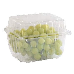 75 Pack - Quart Berry/Produce Basket - Vented Plastic Containers - for Tomatoes, Peppers, Grapes, Clementines