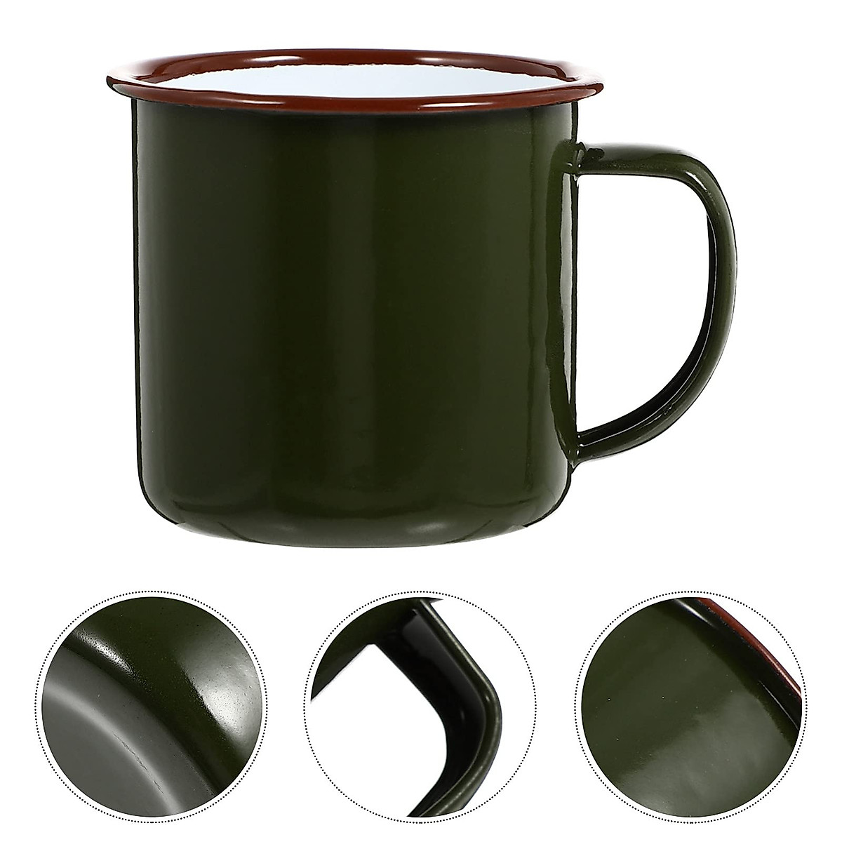 Hemoton Hiking Backpack Enamel Mug Cup Enamel Mug Vintage Iron Water Cup Small Tass Hot Pot Coffee Tin Mug Metal Camping Cup for Tea Beverage Whiskey Wine (Green) Hot Cocoa Mug Camping Gear