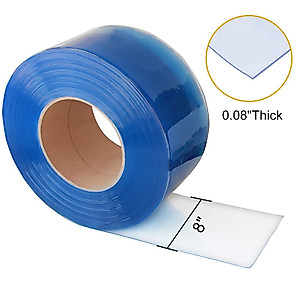 VIZ-PRO Freezer PVC Curtain Strip for Walk in Freezers, Coolers & Warehouse Doors, 164' Length x 8" Width x 0.08" Thick