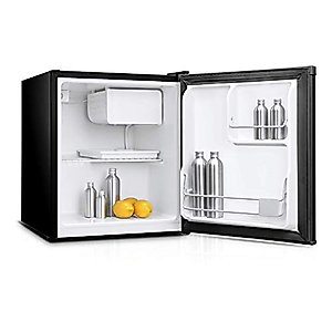Impecca 1.7 Cu. Ft. Compact Refrigerator with Freezer and Reversible Single Door (Black)