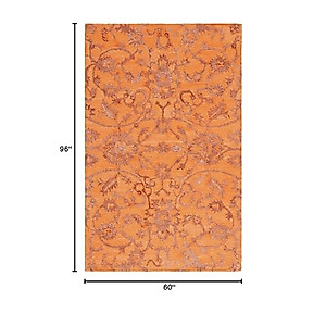 SAFAVIEH Anatolia Collection Area Rug - 5' x 8', Rust, Handmade, Ideal for The Living Room, Bedroom, Dining Room (AN401P-5)