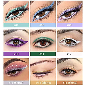 COOSA Waterproof Eye Liner Pencil Set 20 Colors Natural Matte Long Lasting Eyeliners Eye Makeup Pencils,Easy Apply Colored Eyeliner Retractable Eye Makeup Liners and Shadow Pencil for Women