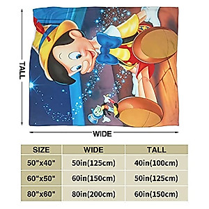 Hipeya Cartoon Blanket Lightweight Cozy Soft Throw Blanket Flannel Blankets for Bed Couch Living Room 60'' x 50''
