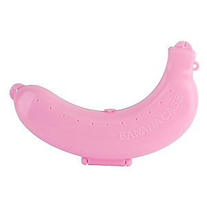 Tnfeeon Banana Keeper, Outdoor Travel Case Banana Protector Cute Carrier Storage Box Plastic Banana Protector Box Banana Case for Lunch Box Storage Covers for Fruits Freshness ()
