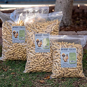 Desert Valley in-Shell Peanuts, All Natural Premium Wild Bird and Wildlife Food for Squirrels, Chipmunks, Cardinals, Jays, Woodpeckers and More (10 Pounds)