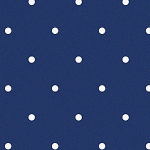 PajamaMania Women's Cotton Flannel Long Sleeve Button-Down Pajamas PJ Set, Navy Polka Dot, Medium