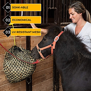 Texas Haynet - Extra Small Slow Feed Hay Net with 1 inch Holes, Easily Holds 1-2 Flakes