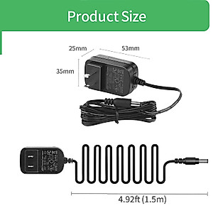 Security-01 AC to DC 6V 1A Power Supply Adapter,Plug 5.5mm x 2.1mm,UL Listed