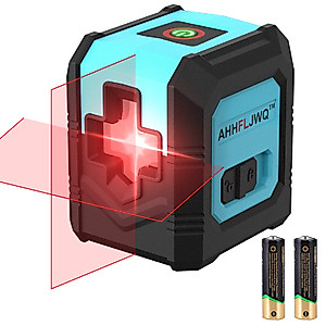 Laser Level,AHHFLJWQ 50ft Cross Line Laser with Vertical and Horizontal Line Self-Leveling,For architectural murals,Battery Included AA.