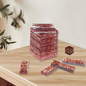 Nearockle Silicone Resin Molds, Tumbling Stacking Board Games Silicone Mold with a dice Mold， DIY Making Craft Tumbling Tower Blocks Building Toy for House Party Kids Families Boy Girls Unique Gift