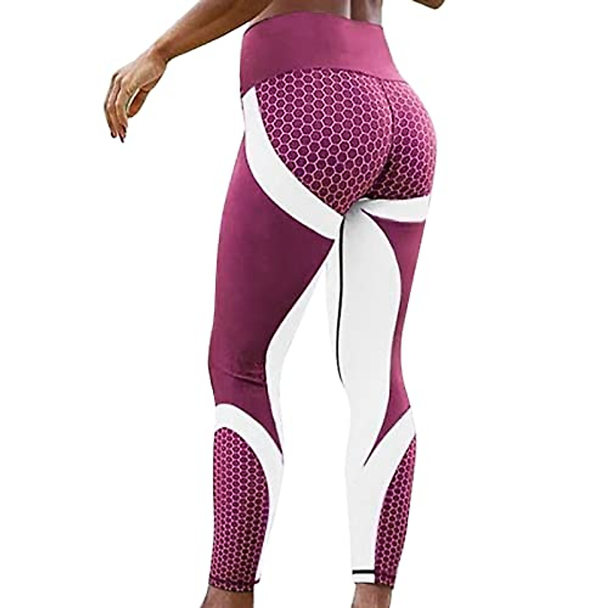 wjiNFDFG Capri Yoga Pants with Pocket High Waisted Legging for Workout Jegging Shapewear Compression Pants Seamless (White, 3X-Large)