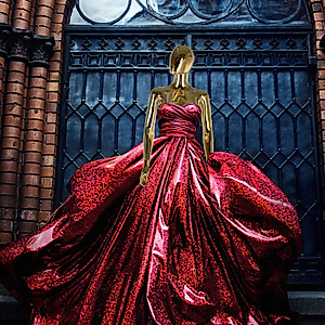 Female Mannequin Dress Full Body - 70'' Mannequin Dress Form Display Full Body Adjustable Realistic Manikin Torso Stand (Golden)