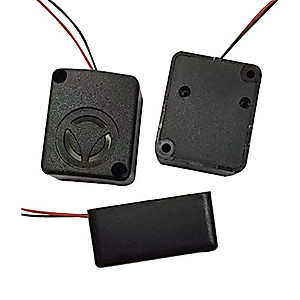 Wishiot 12V DC Black Mini Piezo Alarm Siren 110dB Insurance Safes Anti-Theft Alarm High-Decibel Buzzer for Car（Pack of 5）