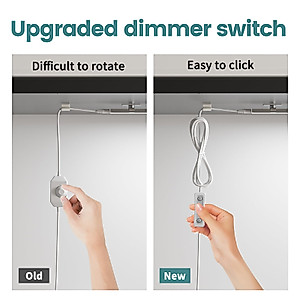 ASOKO Dimmable Led Under Cabinet Lighting for Kitchen - 6 Pcs 12 inches Linkable Led Counter Light Bars, Led Closet Light Daylight White 4500K,DC24V 1360Lumens,20W Led Shelf Lighting (UL Plug)