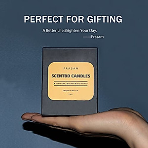 Birthday Gifts for Women，Rose and Sandalwood Scented Candles, Aromatherapy Candles for Home Scented, Jar Candles for Home Decor, Soy Bougies in Black Matte Jar, Scented Candle with Kraft