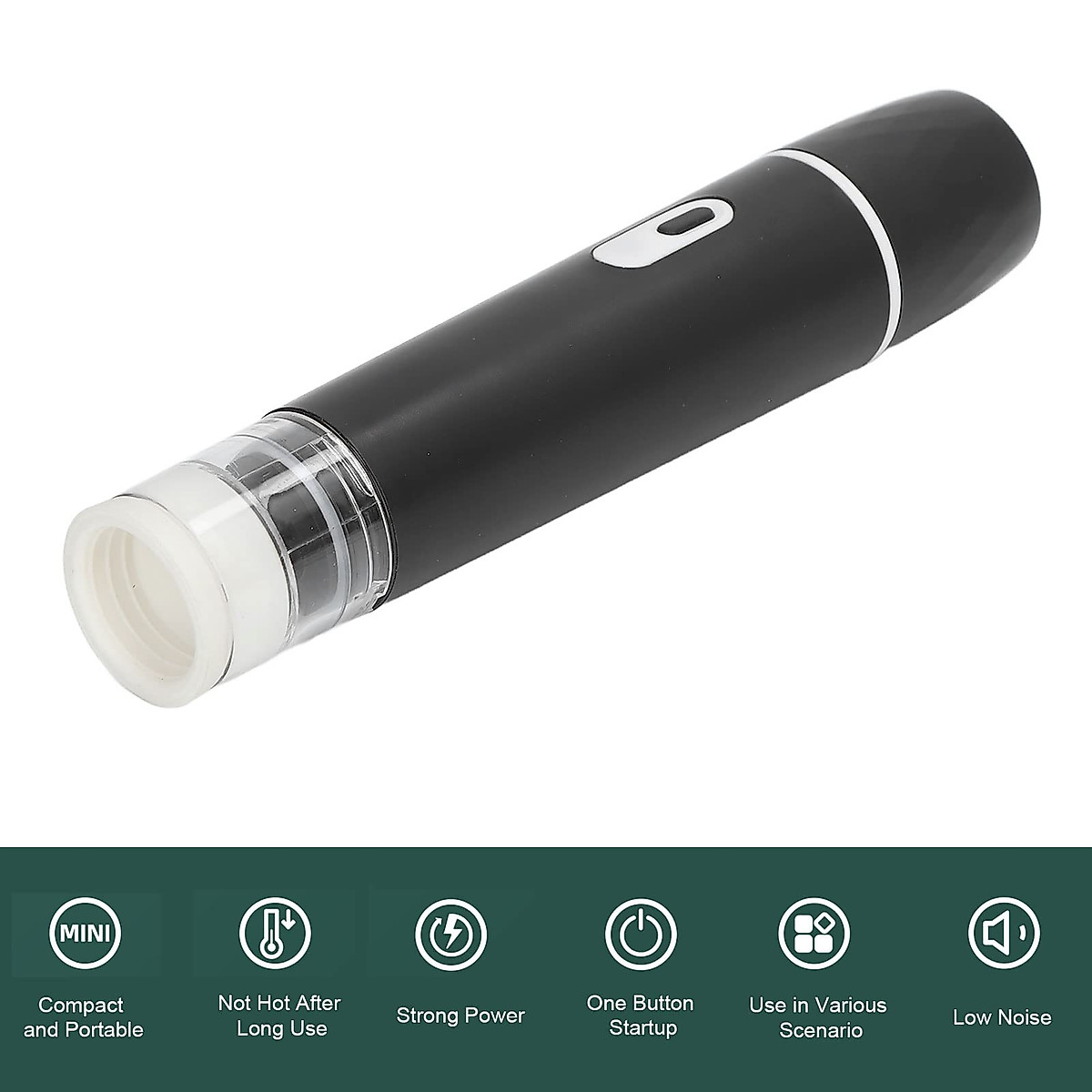 Electric Air Pump Vacuum Seal Pump Handheld Vacuum Food Sealer Automatic Food Vacuum Pump Cordless Sealing Machine Tool for Food Storage (Black)