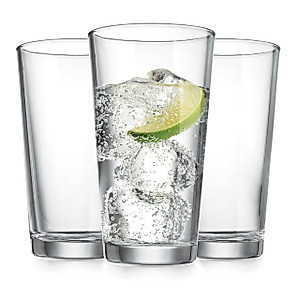 Glaver's Drinking Glasses Set Of 10 Highball Glass Cups 17 OZ. Basic Water Glasses, Beer, Juice, Cocktails, Wine, Iced Tea, Bar Glasses. Dishwasher Safe.