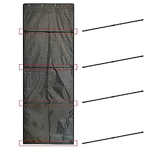 Stuffed Animal Storage, Over The Door Organizer Storage for Filling Stuff Toys, Stuffed Animals Holder with 5 Pockets, Foldable Hanging Storage Holder Storage Bag with 4 Compartments