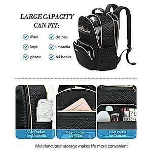 Small Backpack for Women，Mini Purses Backpack for Girl Fashion Backpacks Carry On Travel Casual Lightweight Daypack for Ladies College Teen Girls - Black