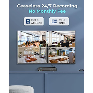 REOLINK 12MP Security Camera System Commercial, 8pcs H.265 12MP PoE Security Cameras Wired Outdoor, Person Vehicle Pet Detection, Spotlight Color Night Vision, 16CH NVR 4TB HDD, RLK16-1200B8-A