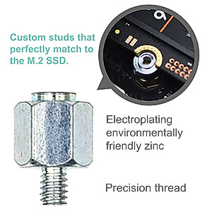 QTEATAK PCIe NVMe M.2 2280 SSD Mounting Screws Screwdriver Kit