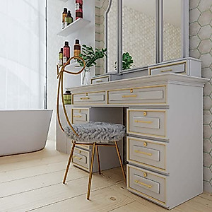 Cortesi Home Tilly Accent Chair with Bow Detail, Gold