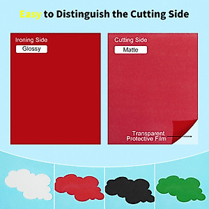 HTVRONT 3D Puff Vinyl Heat Transfer, 5Pcs 3D Puff Vinyl Sheets for T Shirts, Red Puff Heat Transfer Vinyl for Cricut & Cameo - Easy to Cut & Weed & Transfer (12 * 10in)