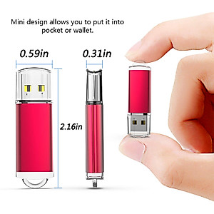 RAOYI 10PCS 4G USB Flash Drive USB 2.0 Memory Stick Thumb Drive Pen Drive Jump Drive-Red