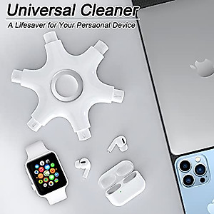 Phone Cleaning Kit iPhone Cleaner Earbuds Cleaner Kit- Repair Charging Port, Lightning Cables(and Type C), Speaker, Electonic Cleaner Tool for All Devices Cellphone Airpods iPad