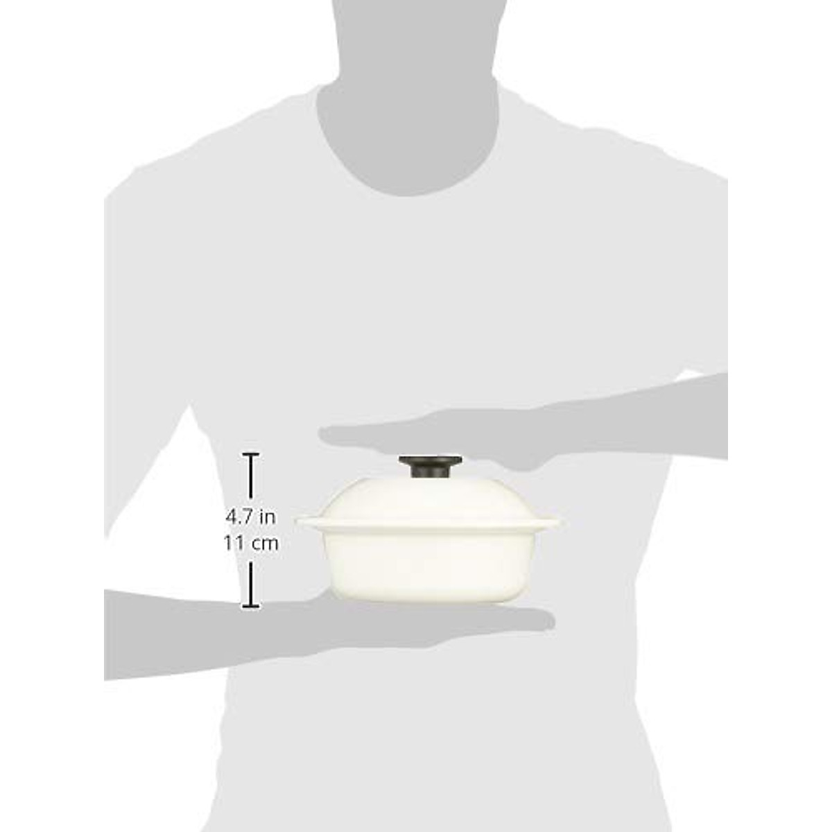 Nodahoro KO-21MW Heat-Resistant Pot, Enamel, Gas Fire/Induction Compatible, Large, Single Person Pot, Ramen, Udon, Made in Japan, Individual Pot, Coconabe, Milky White