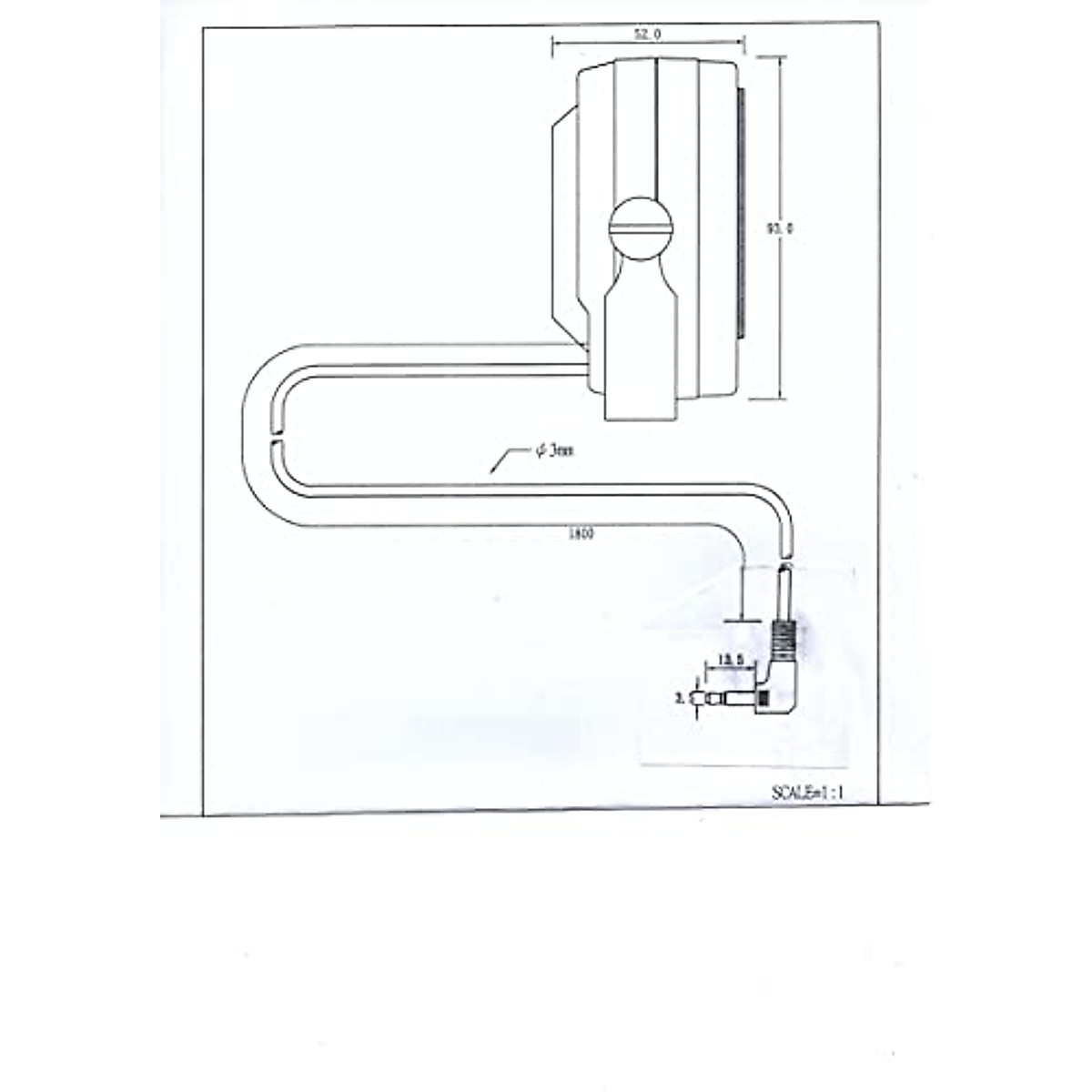 Anteenna TW-06-L Type CB EXTENAL Speaker for Mobile Transceiver (Ham Radio/CB Radio) with Swivel Bracket 5W 1.8M Cable with 3.5mm Mono L Type Plug