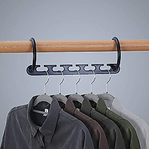 Multifunctional Magic Plastic Hanger Non-Slip Drying Rack to Save Space Household Wardrobe Storage Artifact Hanger Pack of 6
