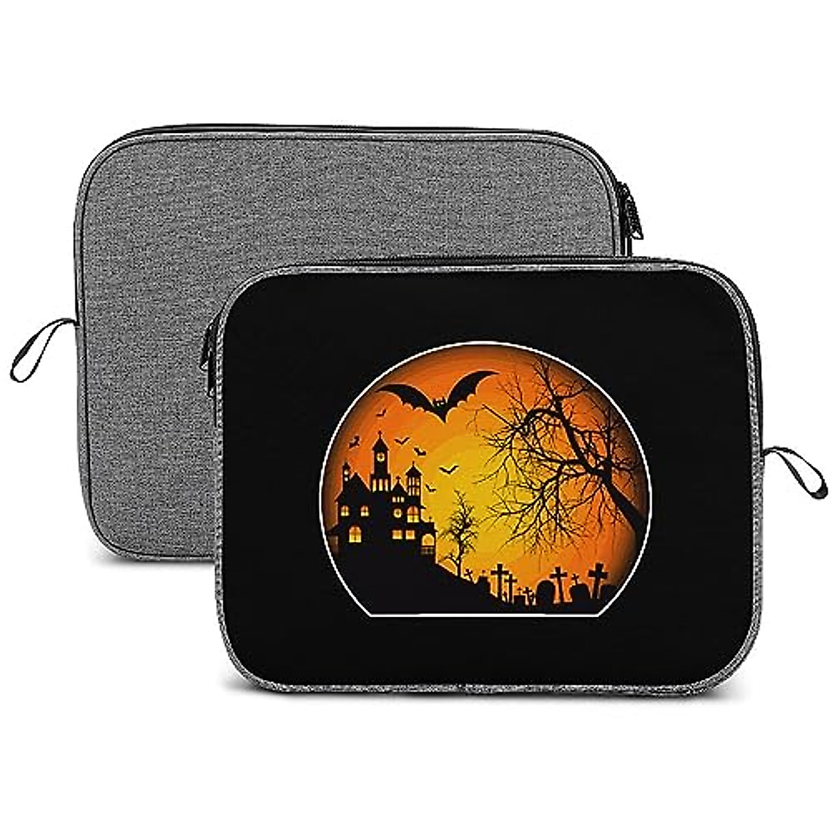 Twilight Bat Halloween Laptop Sleeve Case Protective Notebook Carrying Bag Travel Briefcase 14inch
