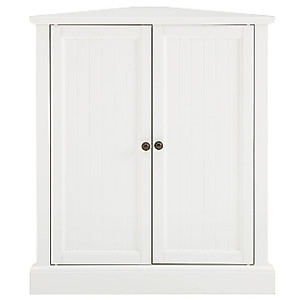 Crosley Furniture Shoreline Stackable Corner Pantry, White