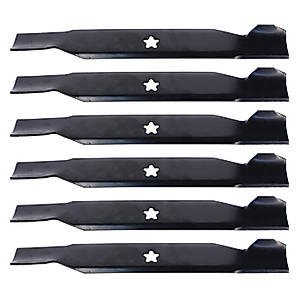 USA Mower Blades (6 AYP842BP High Lift Blade Fits AYP Craftsman 12784 127842 138407 138497 138970 193957 Length 19 5/16in. Width 2 1/4in. Thickness .150in. Center Hole 5 PT ST 38in. Deck