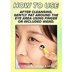 I DEW CARE Eye Cream with Applicator - Glow-Key | Gift, Gift set, Vitamin C, and Niacinamide for Dark Circles and Puffiness, 0.50 Fl Oz