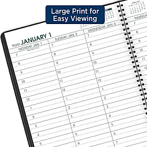 AT-A-GLANCE 2024 Weekly Appointment Book Planner, 8-1/4" x 11", Large, Large Print, Black (70LP010524)