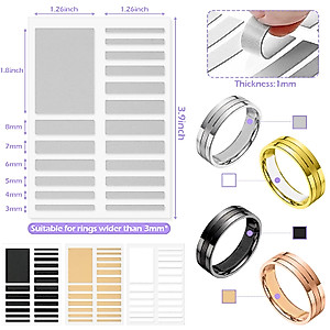 100 Pcs Ring Size Adjuster with Ring Size Measuring Tool for Loose Rings, Plug-in Invisible Ring Spiral Silicone Tightener EVA Foam Ring Size Adjuster Set with Polishing Cloth Fit Any Rings Sizes.