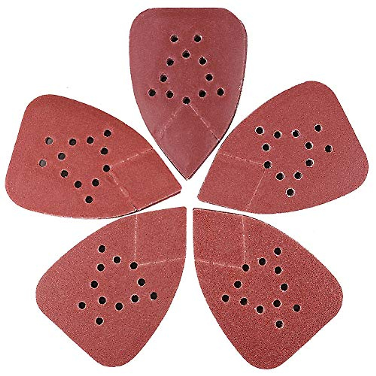 LotFancy Sanding Pads for Black and Decker Mouse Sanders, 50PCS 60 80 120 150 220 Grit Sandpaper Assortment - 12 Hole Hook and Loop Detail Palm Sander Sanding Sheets Sand Paper