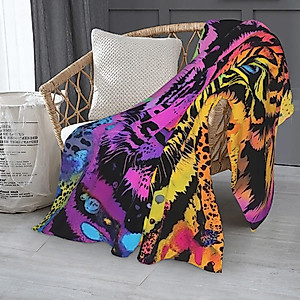 Tiger Blanket Tiger Fleece Throw Blanket Super Soft Warm Cozy Fuzzy Plush Tigers Blanket Gifts for Girls Boys Kids Room Decor40 X50