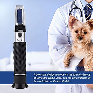 Gravity Refractometer，RZ126 Handheld Pet Cat Dog Urine Specific Gravity Refractometer Pet Medical Tool