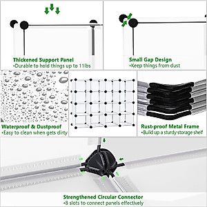 C&AHOME Plastic Shoe Rack,16-Cube Modular Shoes Storage Stand, Multifunction Closet Cabinet, Stackable Shoe Organizer for Bedroom Doorway Entryway Hallway, 36" L × 14.2" W × 28" H White SRP15A