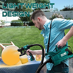 NEU MASTER Paint Sprayer, 600W HVLP Electric Spray Paint Gun with 6FT Airhose for House Painting, Ceiling, Home Interior and Exterior