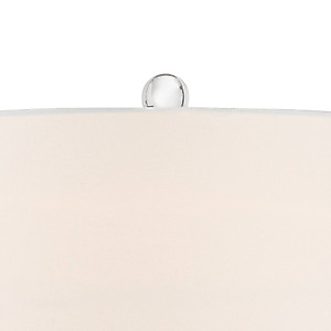 Possini Euro Design Taylor 29" Tall Teardrop Modern Coastal End Table Lamp Blue Art Glass Single Fabric White Shade Living Room Bedroom Bedside Nightstand House Office Home Kitchen Entryway Console