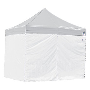 E-Z UP 10' Duralon Canopy Sidewall, Set of 4, Fits 10' x 10' Straight Leg Canopy, Quick Attachment Straps, White