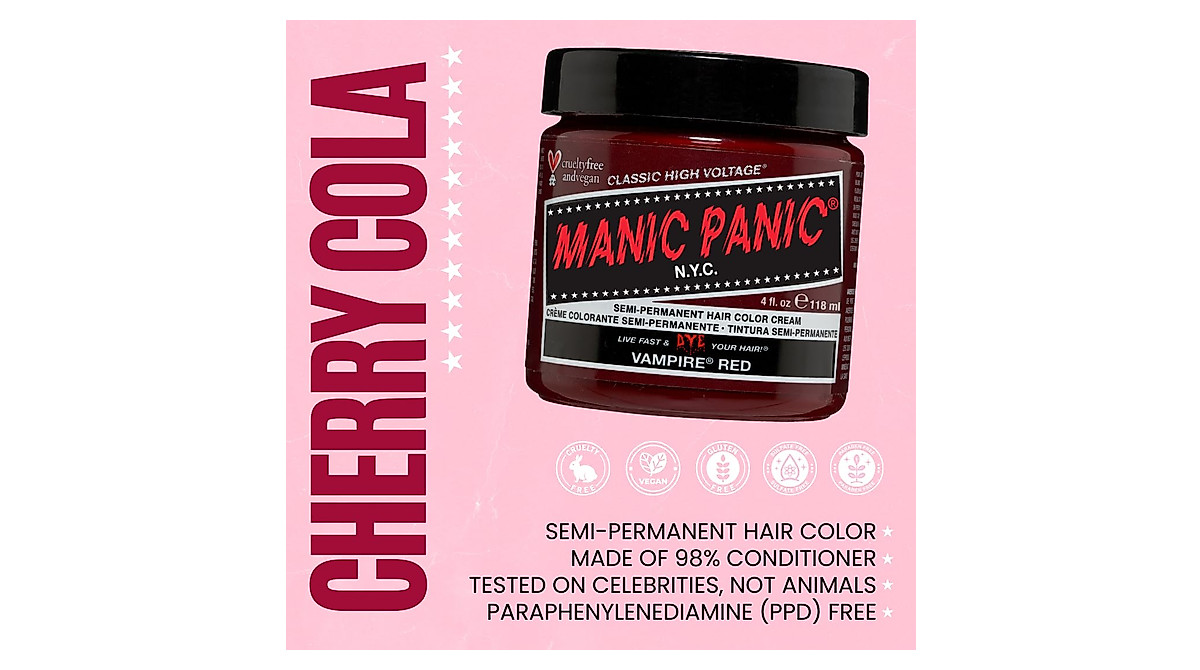 Vampire Red Hair Dye - Semi Permanent, Vegan & Cruelty-Free by MANIC PANIC